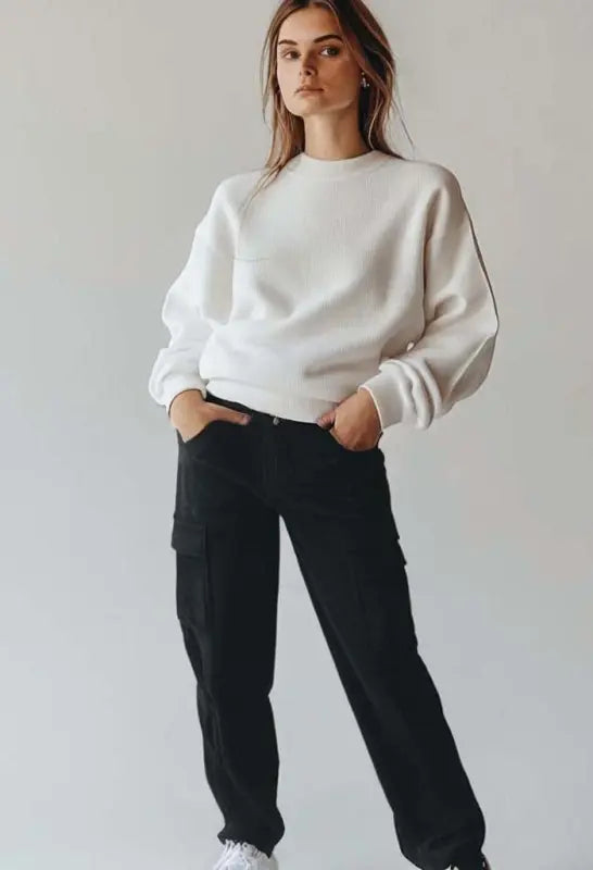 Shadow | AuraShield | Women's | High Waist | Straight Cargo Pants e60 ...